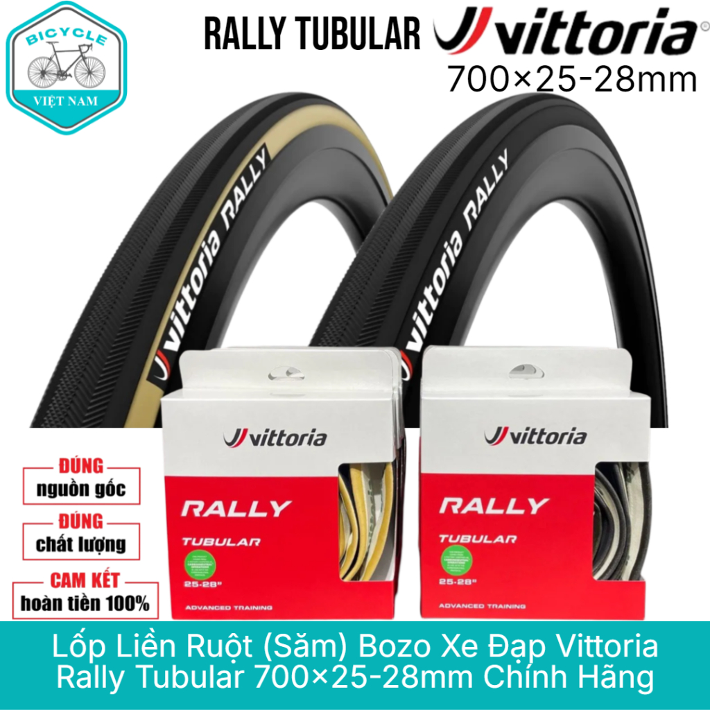 Lốp Liền Săm (Ruột) Bozo Xe Đạp VITTORIA RALLY Tubular 700x25-28mm – Chính Hãng | Shopee Việt Nam