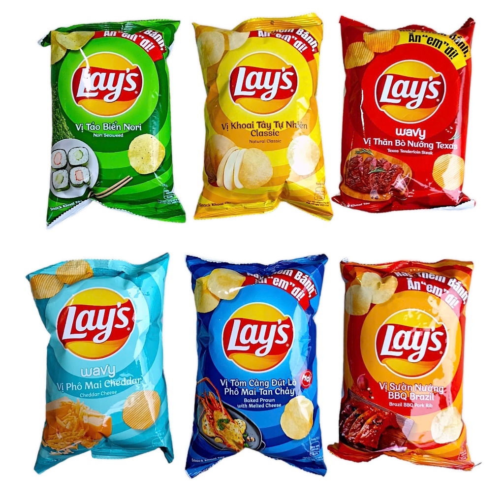 Snack Khoai tây Lays đủ vị gói nhỏ và gói lớn | Shopee Việt Nam