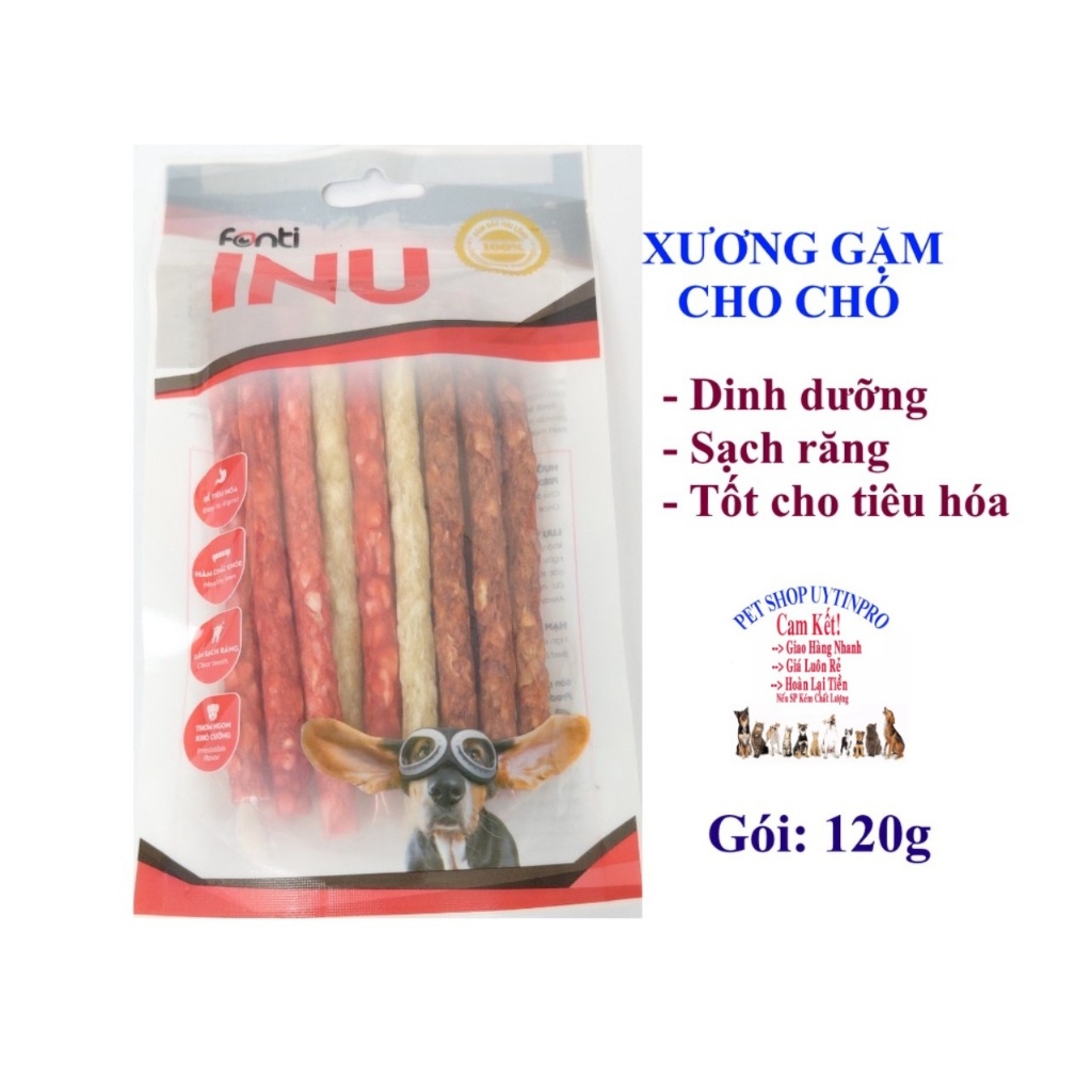 XƯƠNG GẶM CHO CHÓ Fonti INU C28 Munchy Gói 120g Thơm ngon Dinh dưỡng ...