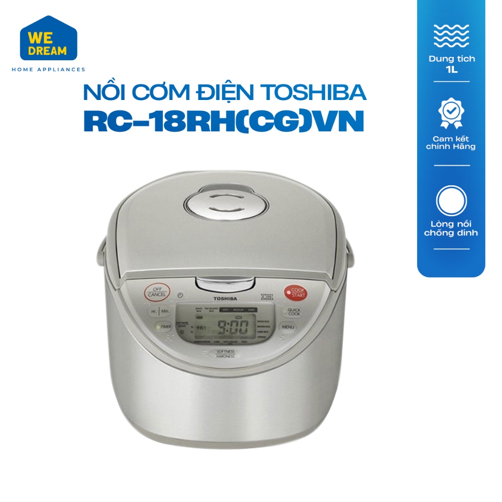 RC-18RH(CG)VN - Nồi Cơm Cao Tần Toshiba 1.8 Lít RC-18RH(CG)VN - Hàng ...