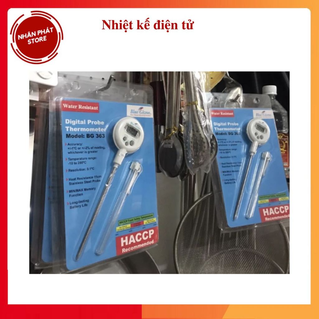 Nhiệt kế điện tử dùng trong nhà bếp, thức ăn, thức uống, làm bánh Blue ...