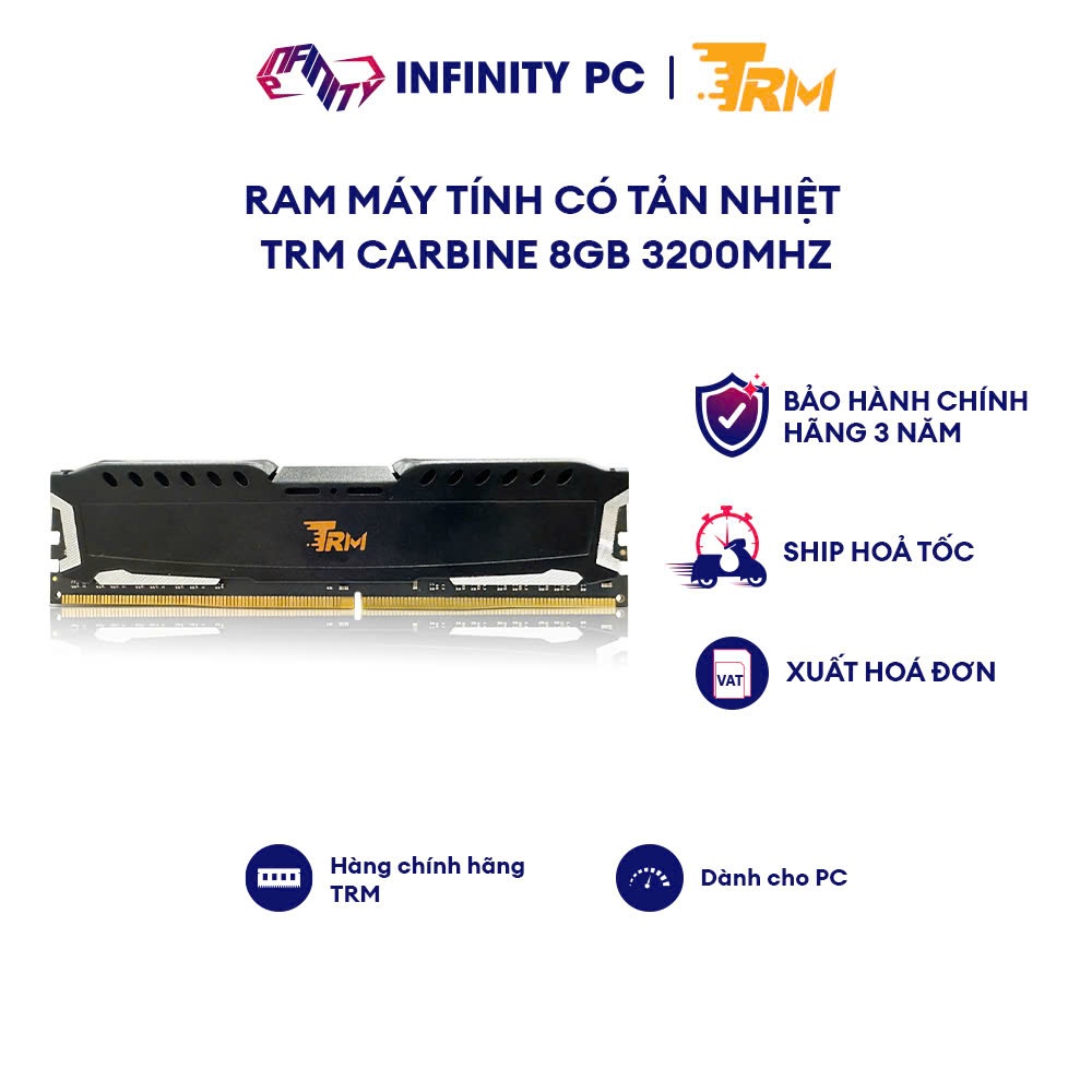 Ram Máy Tính TRM Corbine/Carbine 8GB DDR4 BUS 2666MHz/3200MHz Có Tản ...