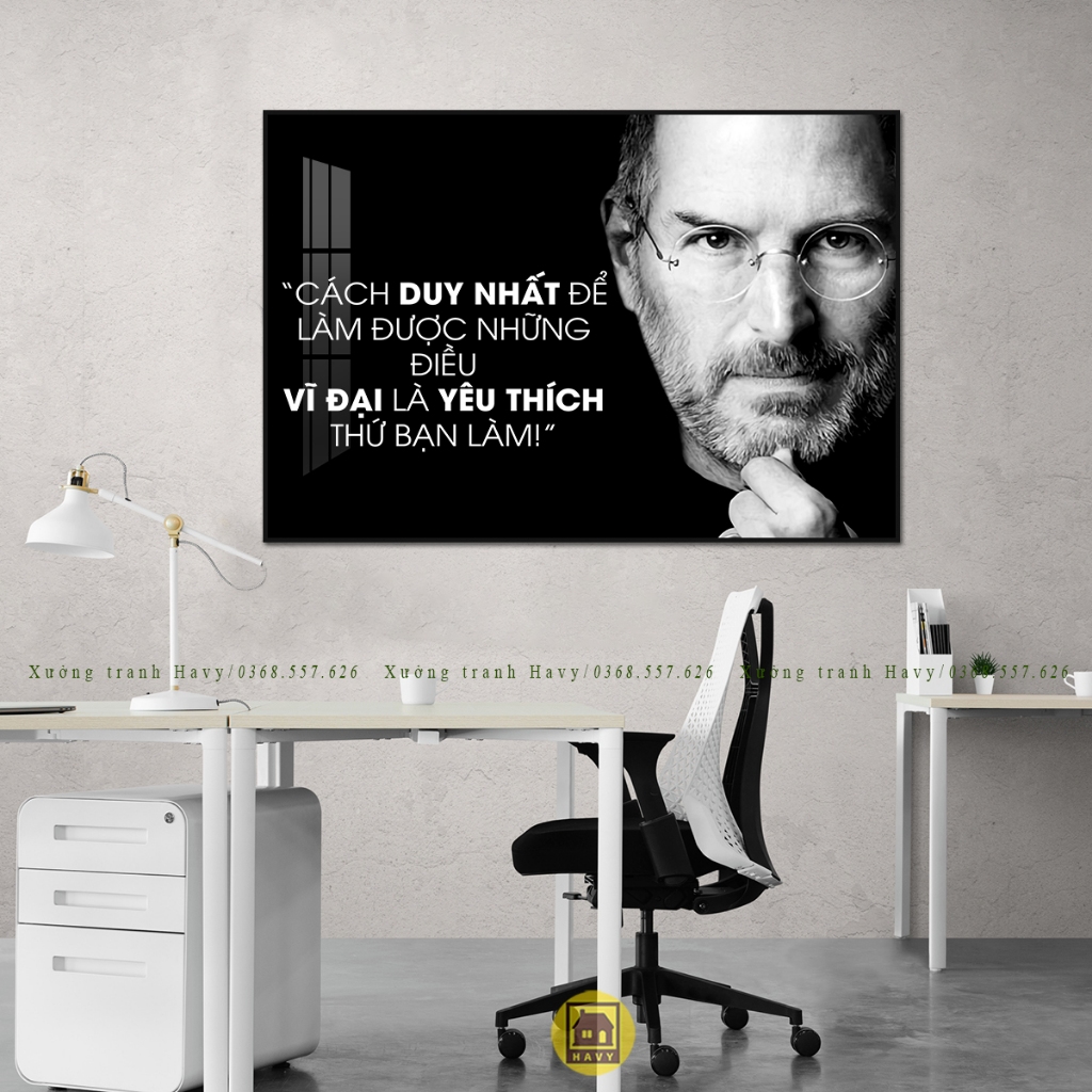 Tranh Treo Tường Tráng Gương Steve Jobs Vĩ Nhân Truyền Cảm Hứng Động ...
