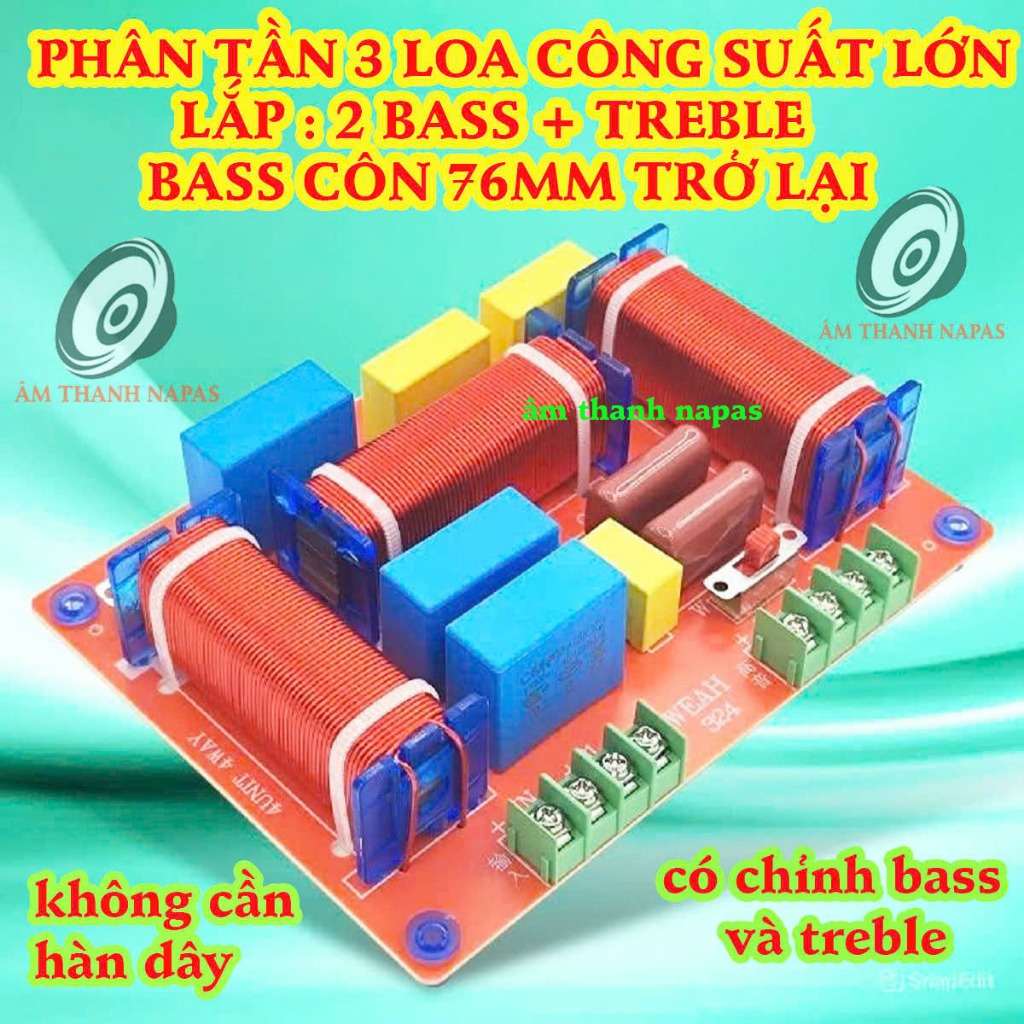 BỘ MẠCH PHÂN TẦN 2 BASS 1 TRÉP WEAH324 - PHÂN TẦN 3 LOA - PHÂN TẦN LOA KÉO - PHÂN TẦN FUN ĐÔI ...