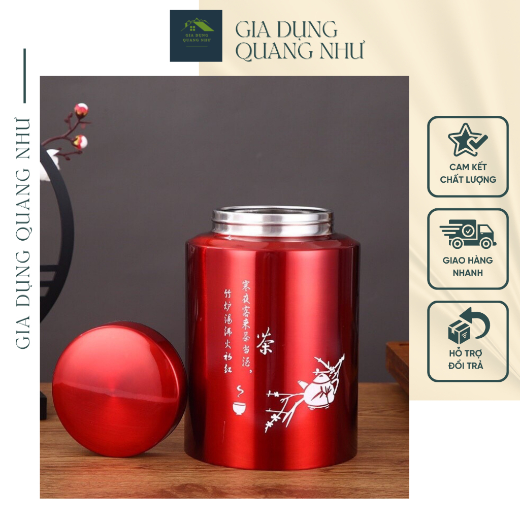 Hộp Đựng Chè Inox ,Lọ Đựng Trà ,Lọ Đựng Trà Hợp Kim ,Nắp Vặn Kín Chống ...
