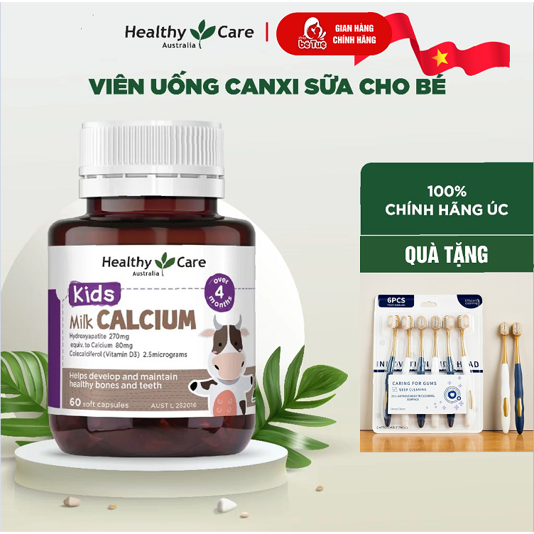 Viên Uống Canxi sữa Milk Calcium Healthycare Nhập Khẩu Cho Bé 60 viên- Bổ sung Canxi | Shopee ...