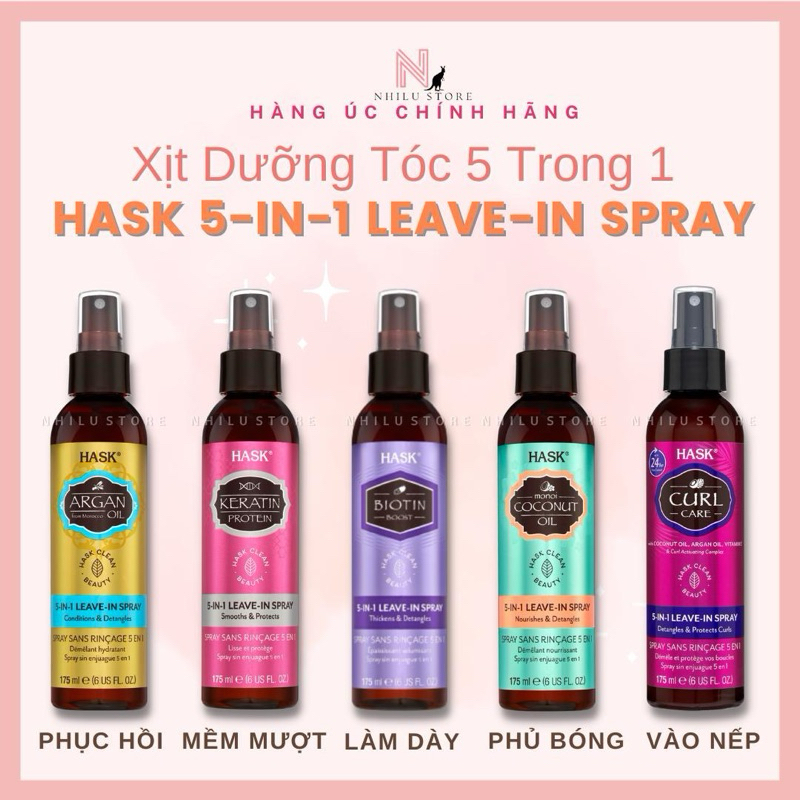 Xịt Dưỡng Tóc Hask 5-in-1 | Shopee Việt Nam