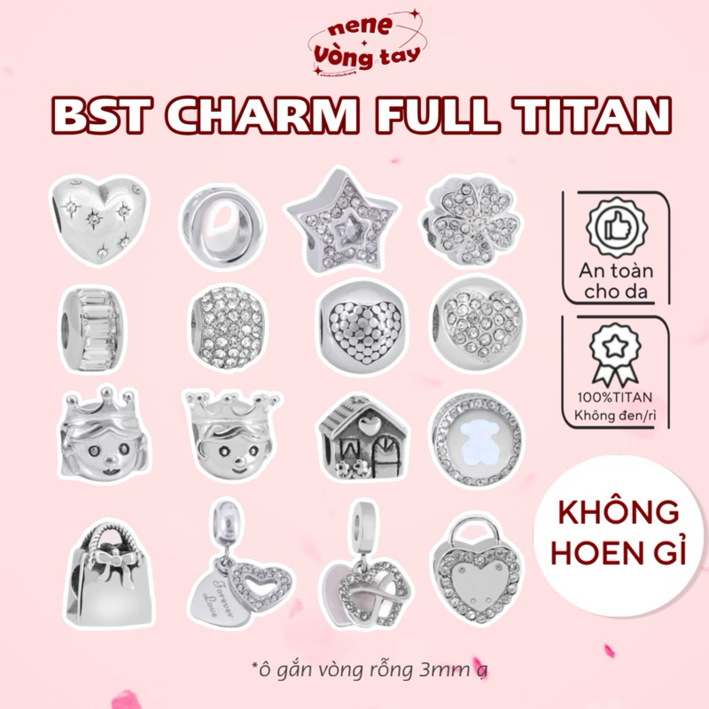 CHARM TITAN NENE - tkép mạ titan không hoen rỉ - không kèm vòng- new in ...