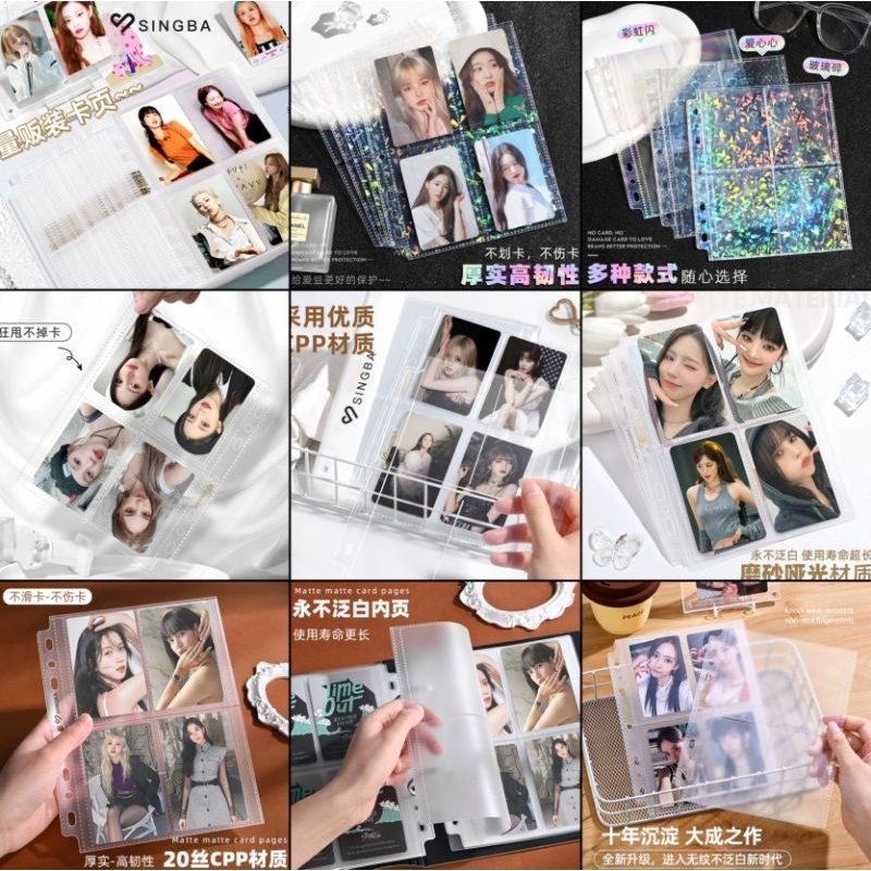 Set 10 Cái Sheet Singba Size A5 Dành Cho Card Postcard Double Card Pp