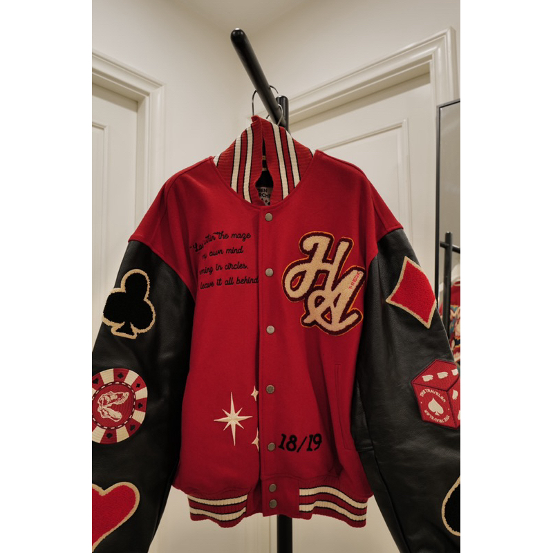 VARSITY SANDMAN SS3 - Tredx - Áo khoác Bomber đỏ đen ( Đánh bài auto ...