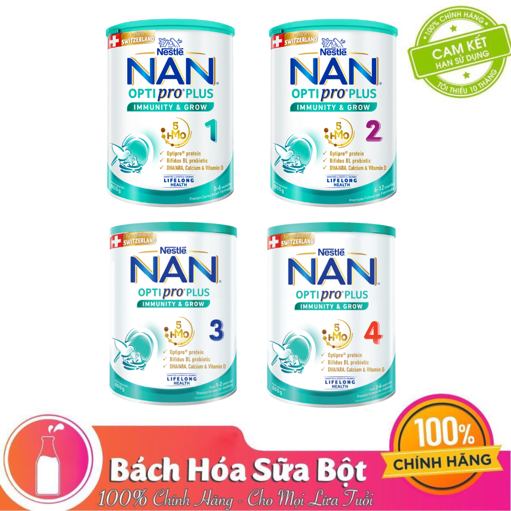Sữa Bột Nestlé NAN OPTIPRO PLUS HMO Lon 800g/ 1.5kg | Shopee Việt Nam