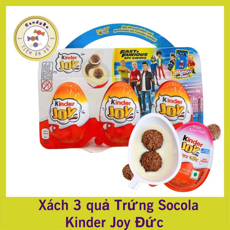 Xách 3 quả Trứng Socola Kinder Joy - Limited - Đức 3*20g | Shopee Việt Nam