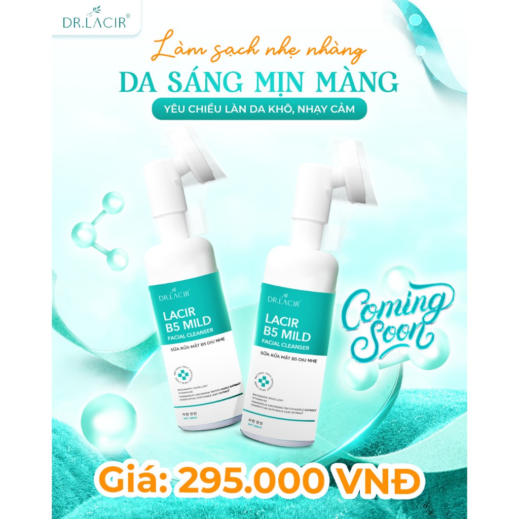 Sữa Rửa Mặt Dịu Nhẹ Dr. Lacir (Hộp 150ml) - Dành Cho Da Nhạy Cảm (Mẫu Mới) | Shopee Việt Nam