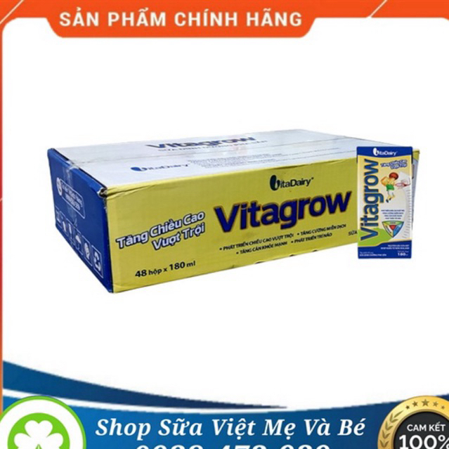 Vitadairy Vitagrow 180ml (48 hộp)- DÀNH CHO BÉ TRÊN 1 TUỔI -[Chính hãng ...