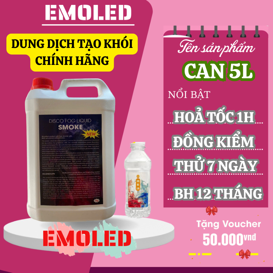 Dung dịch tạo khói EMOLED can 5l cho tất cả dòng máy tạo khói sân khấu ...