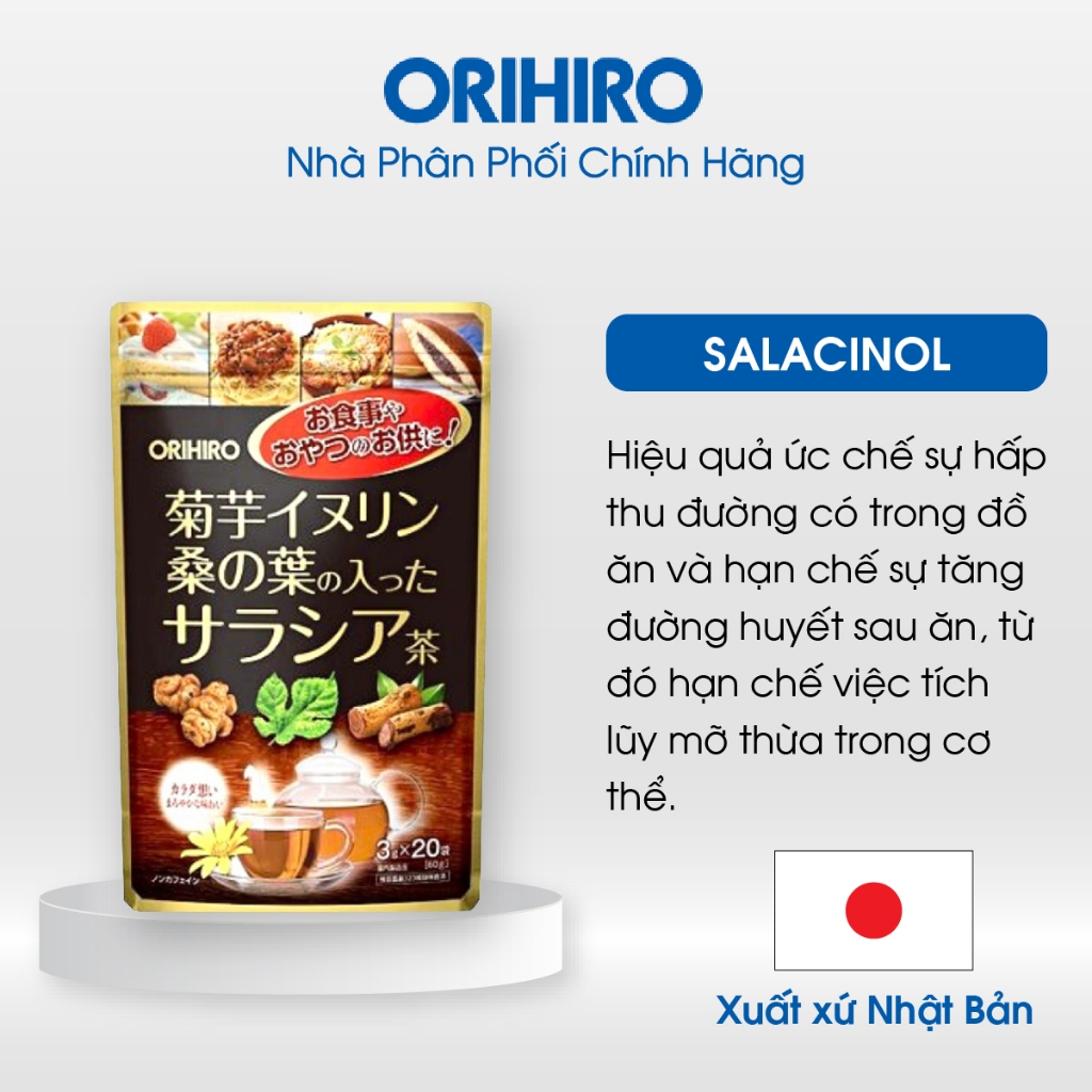 Trà cúc vu dâu tằm Salacia hỗ trợ giảm cân Orihiro 20 gói - NPP Chính Hãng Orihiro | Shopee Việt Nam