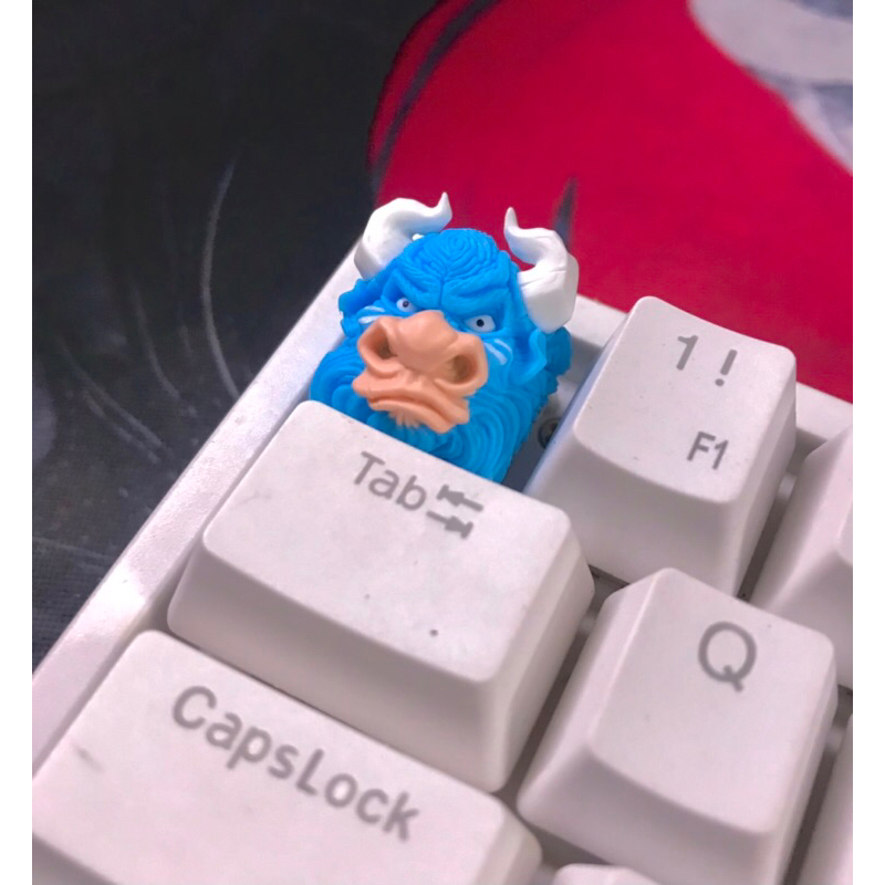 Keycap resin Bull màu dương trắng trang trí bàn phím cơ | Shopee Việt Nam