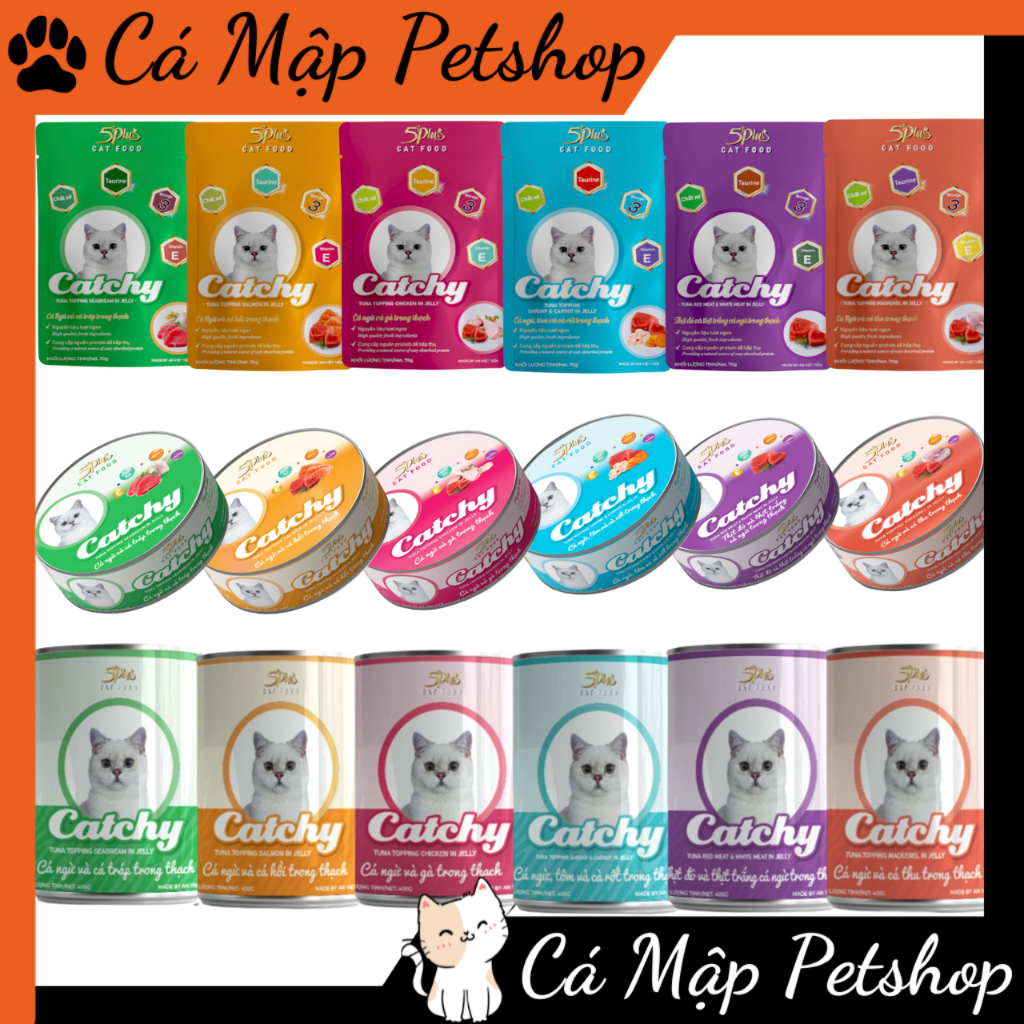 Pate cho mèo 5plus Catchy, Pate dinh dưỡng cho mèo nhiều vị | Shopee ...