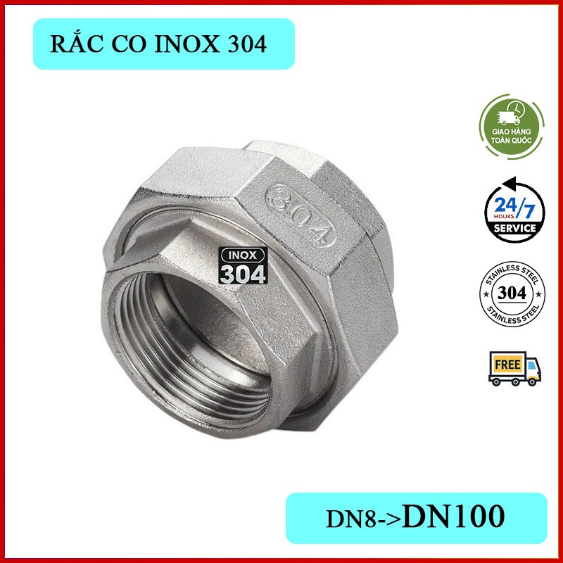 RẮC CO INOX 304 CHUẨN XỊN DN15-DN50 VẬT TƯ NGÀNH NƯỚC, KHÍ... | Shopee ...