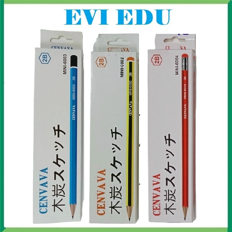 Hộp 12 cây bút chì gỗ Cenvava 2B 6002 (062) / 6003 (063) 6004 (064 ...