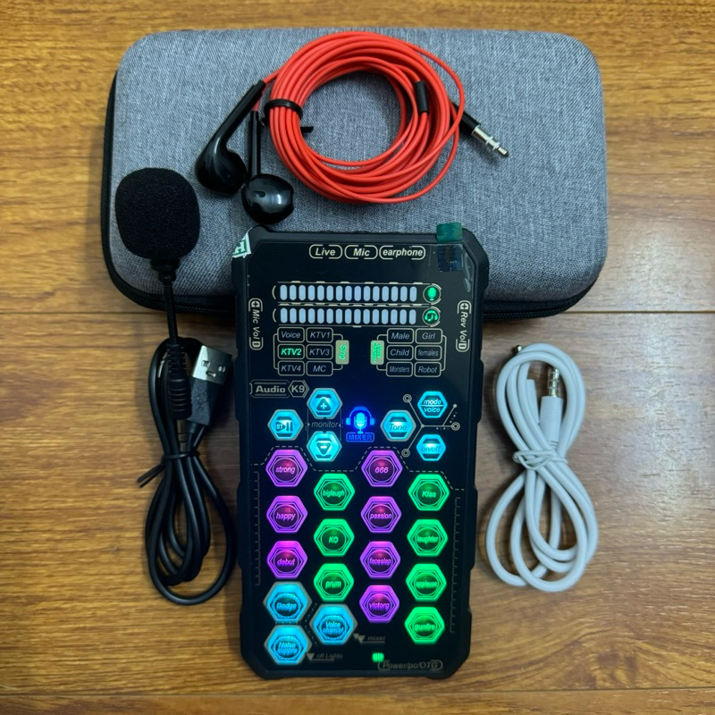 Siêu phẩm giá rẻ sound card thu âm livestream K9 mini bản mới 2024 có ...