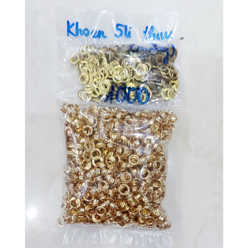 Khoen ore 5mm Khoen mắt cáo 5ly Bằng Thau không gỉ (mỏng) Màu bạc,vàng,đồng Khuy mắt cáo Chuyên ...