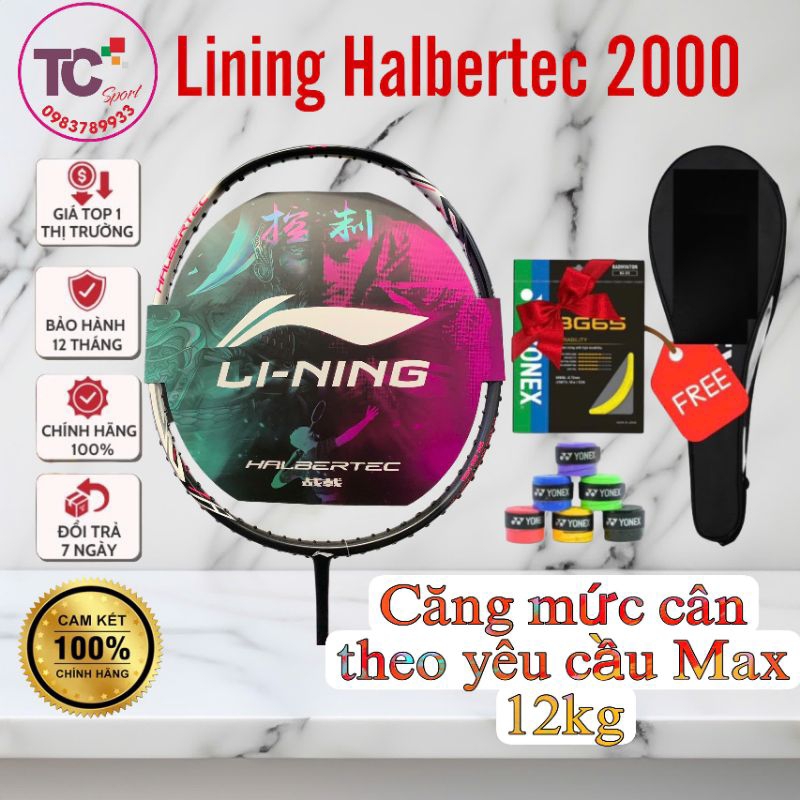 Vợt cầu lông Lining Halbertec 2000 - White gray chính hãng | Shopee ...