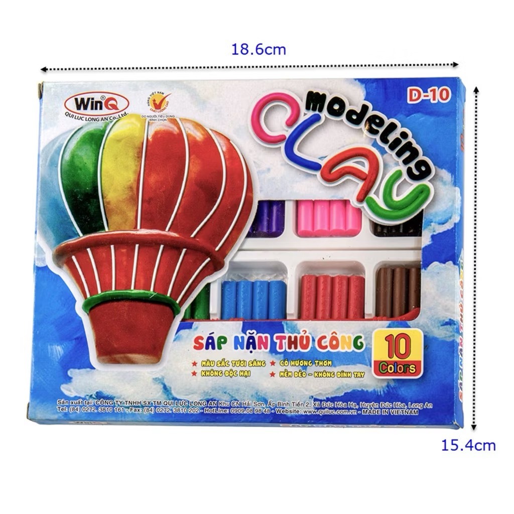 Đất nặn WinQ 10 màu D-10 chính hãng (1 hộp) | Shopee Việt Nam