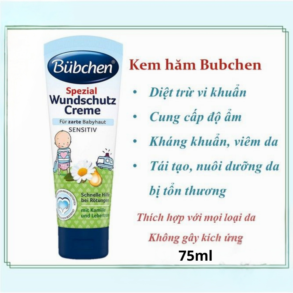 Kem chống hăm tã cho trẻ sơ sinh Bubchen Baby Wundschutz Creme 75ml - Đức | Shopee Việt Nam