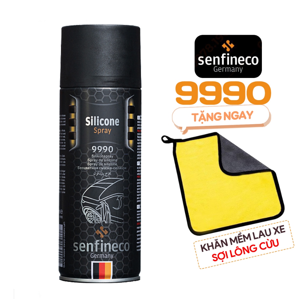 Senfineco 9990 Silicon Spray 450ml Nhập Đức, Chai Xịt Dưỡng Ron Cao Su ...