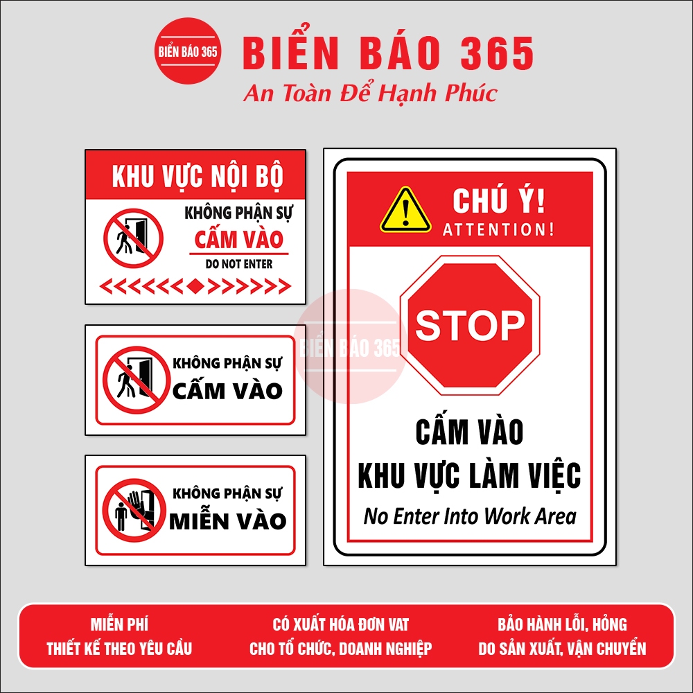 Biển báo không phận sự cấm vào, biển không phận sự miễn vào | Shopee ...