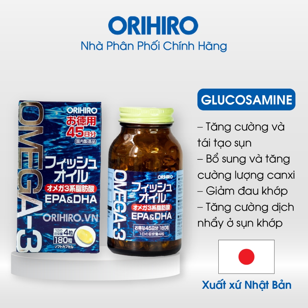 Viên uống dầu cá omega-3 hỗ trợ tim mạch Orihiro 180 viên - NPP Chính ...