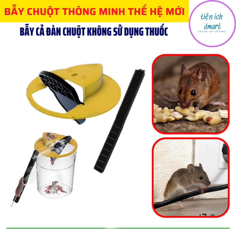 bẫy chuột thông minh bập bênh hiệu quả cao, nắp bây chuột bằng nhựa bắt ...