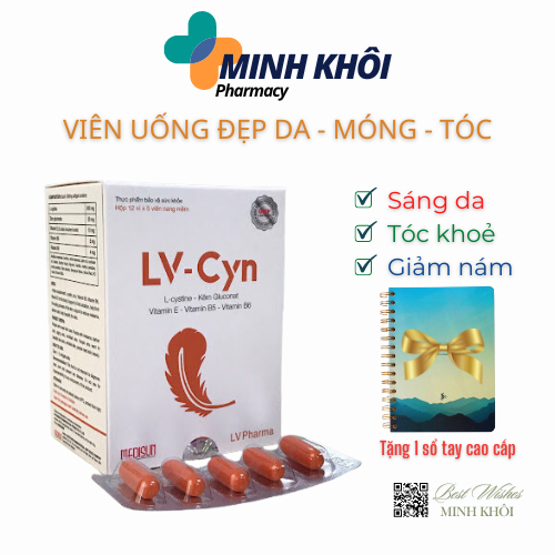 Lv-Cyn Viên uống sáng da, đẹp tóc, chắc khoẻ móng hộp 60 Viên chính ...
