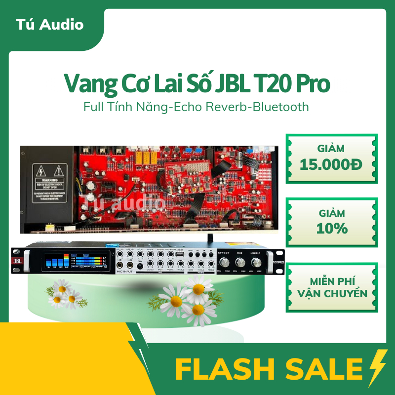 Vang cơ lai số JB T20 Pro vỉ đỏ có Điều khiển, Cổng quang, Bluetooth ...