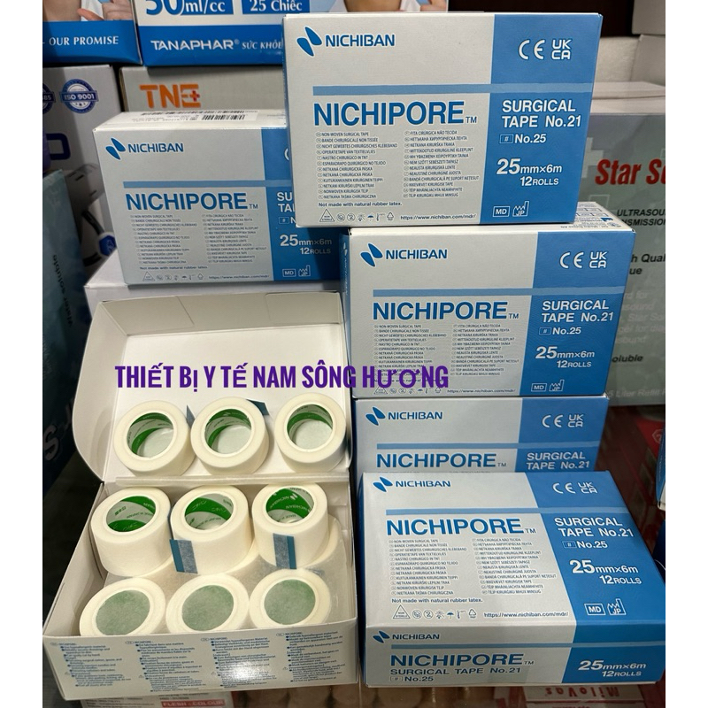 [HÀNG NHẬT] Băng keo giấy y tế BĂNG DÍNH GIẤY Y TẾ 2,5cm x 6m NICHIPORE ...