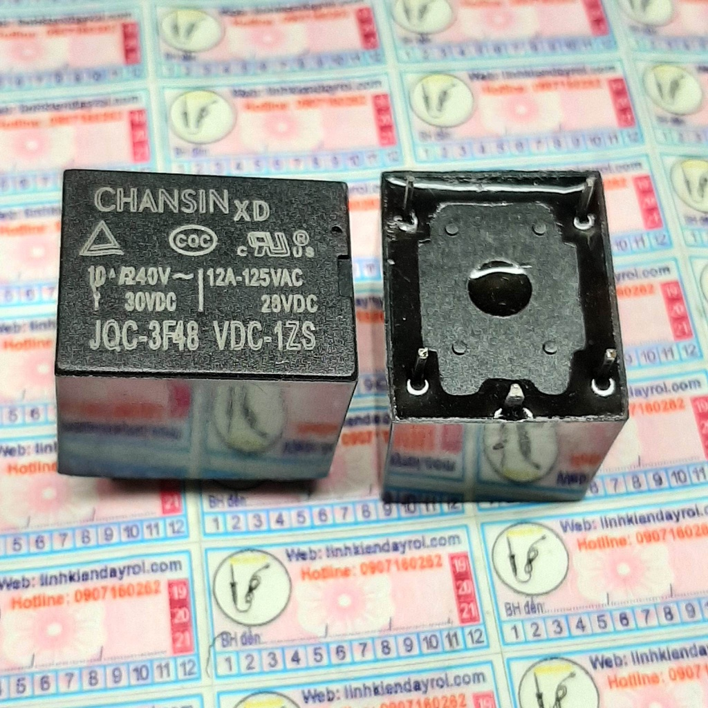 RELAY ROLE JQC-3F-48VDC-1ZS JQC-3F48-VDC-1ZS 5 chân 10A 240V cuộn dây ...