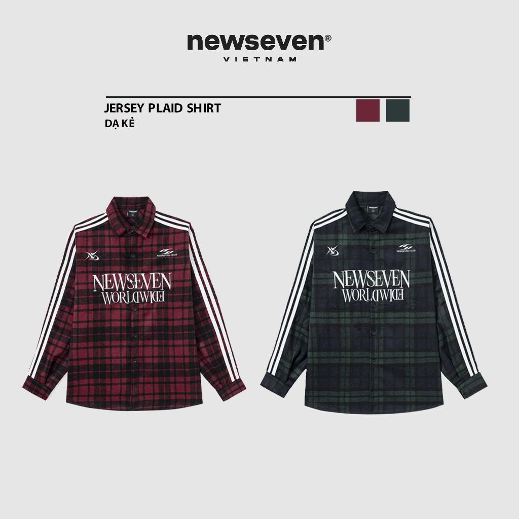 Áo Sơ Mi Dạ Kẻ NEWSEVEN Oversize Jersey Plaid Shirt SM.394 | Shopee ...