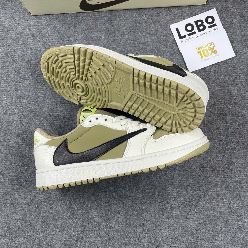 Giày sneaker Jordan 1 Low x Travis Scott Golf ( JD1 Xanh Bơ ) phiên bản ...