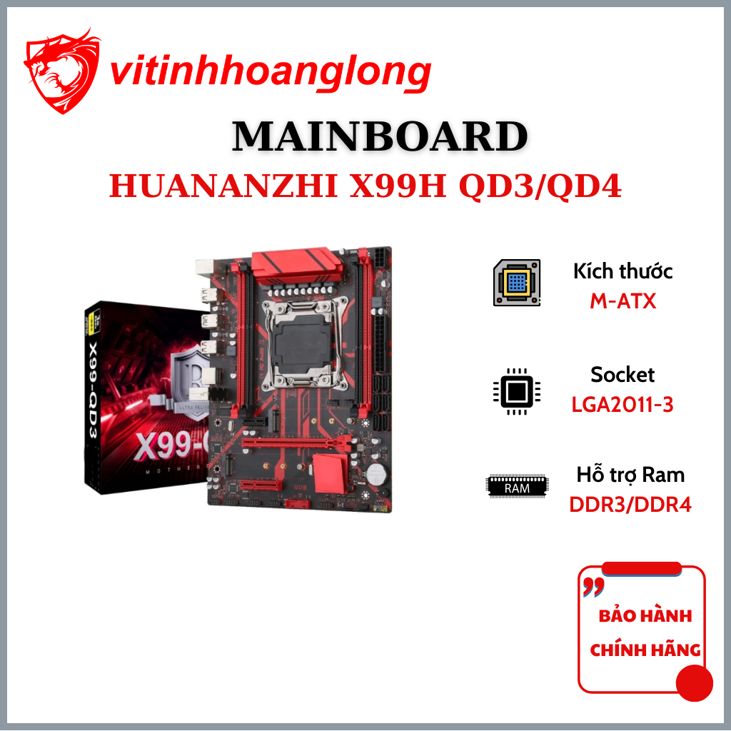 Mainboard Huananzhi X99 QD3/QD4 Bảo hành 12 tháng | Shopee Việt Nam
