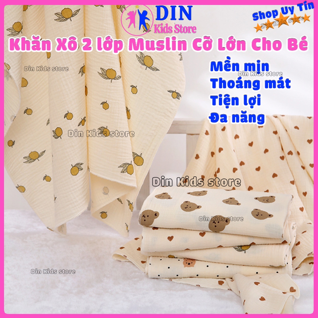 Khăn xô Muslin 2 lớp đa năng mềm mại thoáng mát cho bé | Shopee Việt Nam