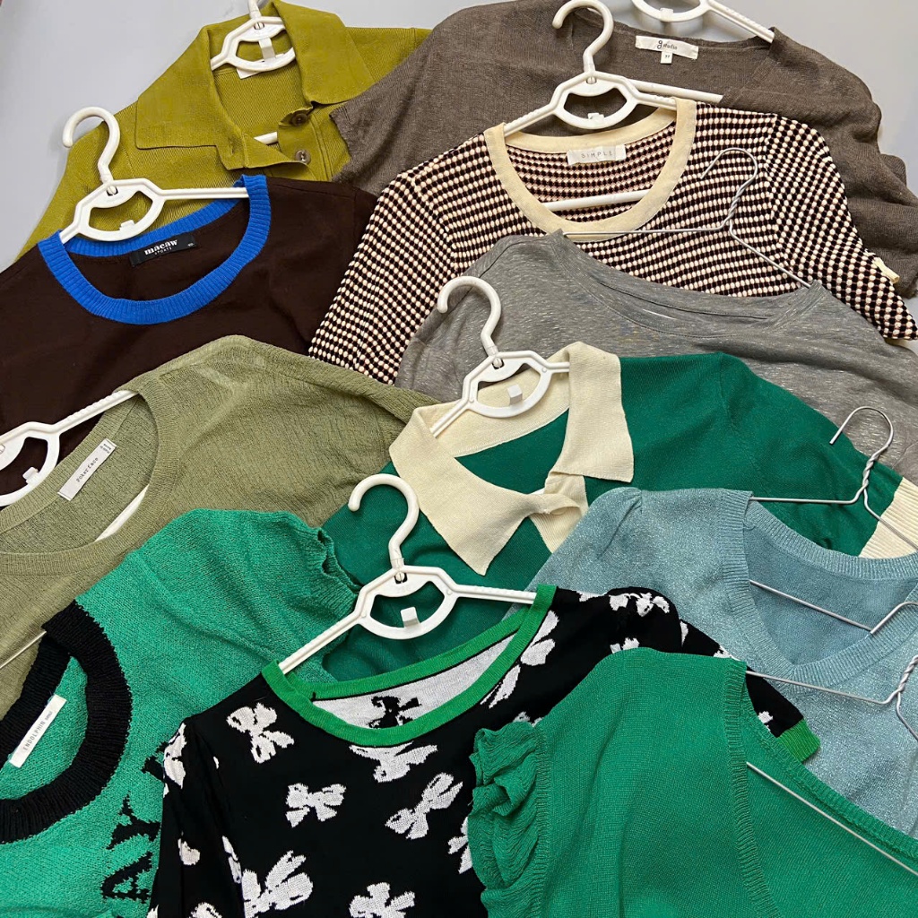 Link B - Áo montoghi Hàn/Nhật (2hand) - Áo len chỉ Hàn Quốc / Korea basic style | Shopee Việt Nam