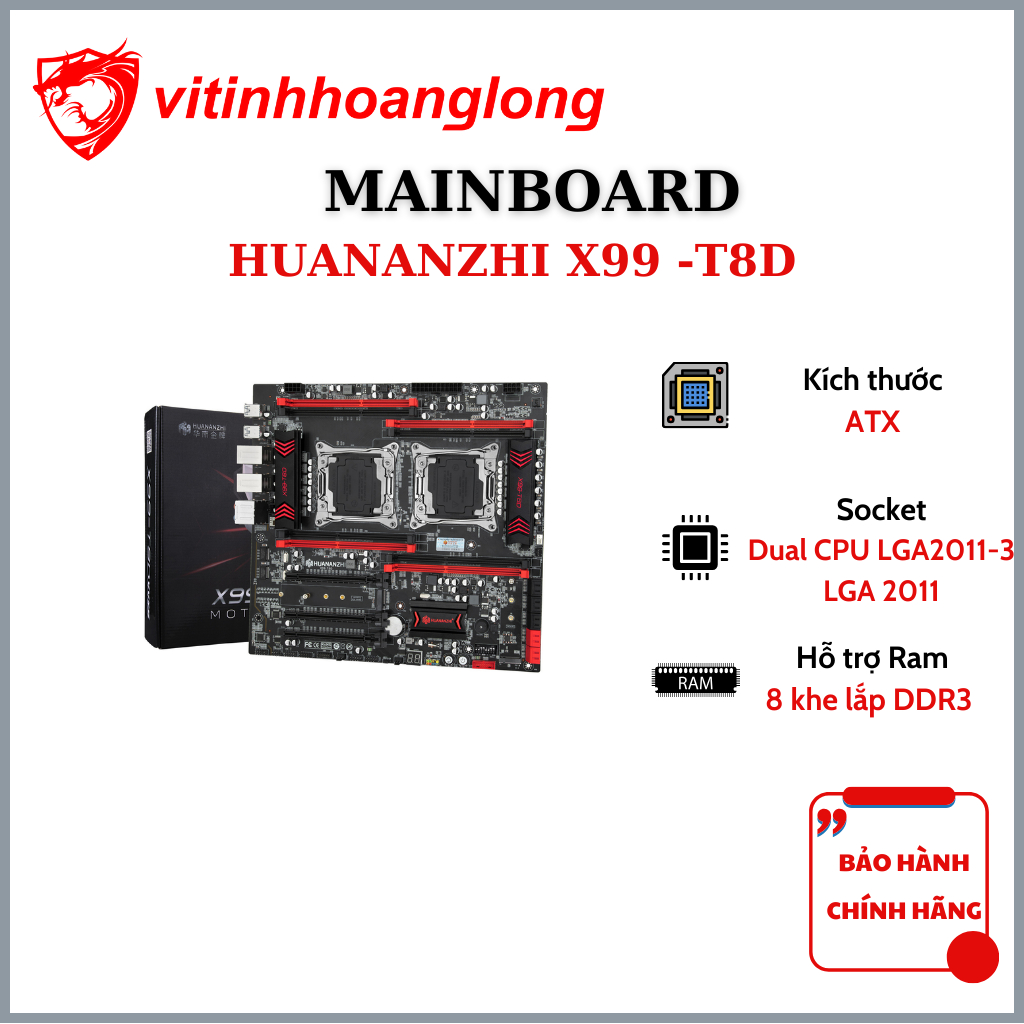 Mainboard Huananzhi X99 -T8D Bảo hành 12 tháng | Shopee Việt Nam