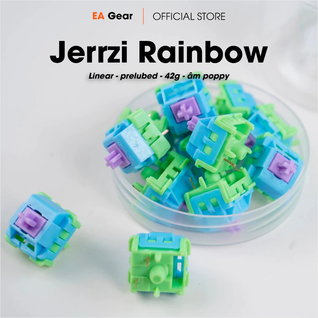 70 Switch Jerrzi Rainbow linear 42 âm poppy cho bàn phím cơ - EA Gear ...