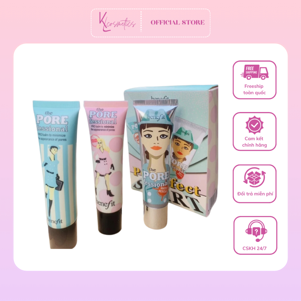 Sét 3 kem lót-kem nền Benefit the Pore fessional POREfect START 22 ml- NEW | Shopee Việt Nam