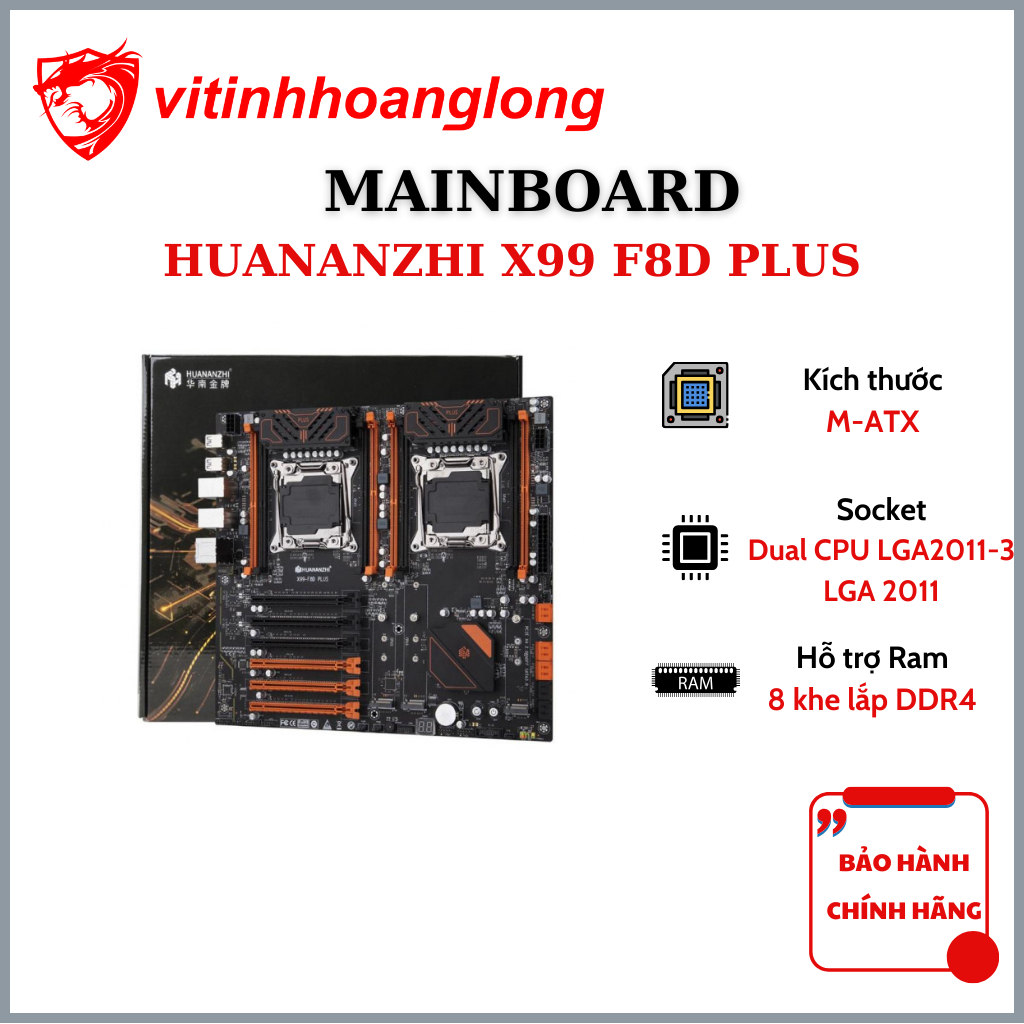 Mainboard Huananzhi X99 F8D Plus Bảo hành 12 tháng | Shopee Việt Nam