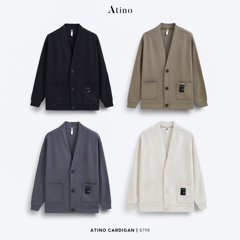 Áo Khoác Cardigan nam ATINO dày dặn ấp áp thời trang Hàn Quốc form ...