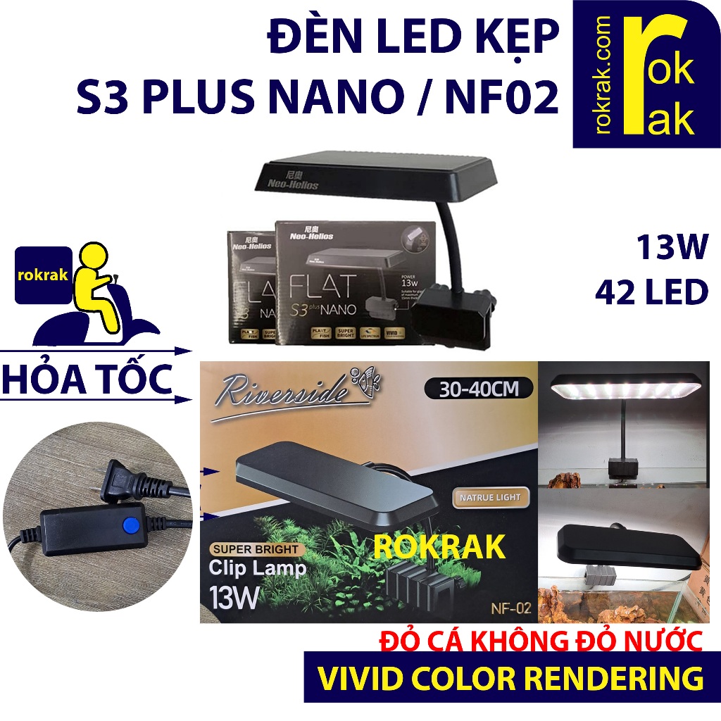 Đèn Led kẹp Neo Helios S3 Plus Nano (13W) | NF-02 RIVERSIDE cho hồ mini ...