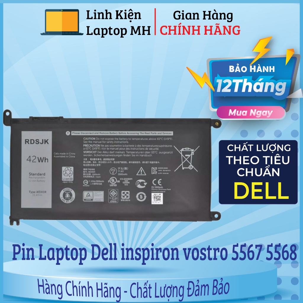 Pin Laptop Dell inspiron vostro 5567 5568 5468 7579 5480 3180 3189 3580 ...