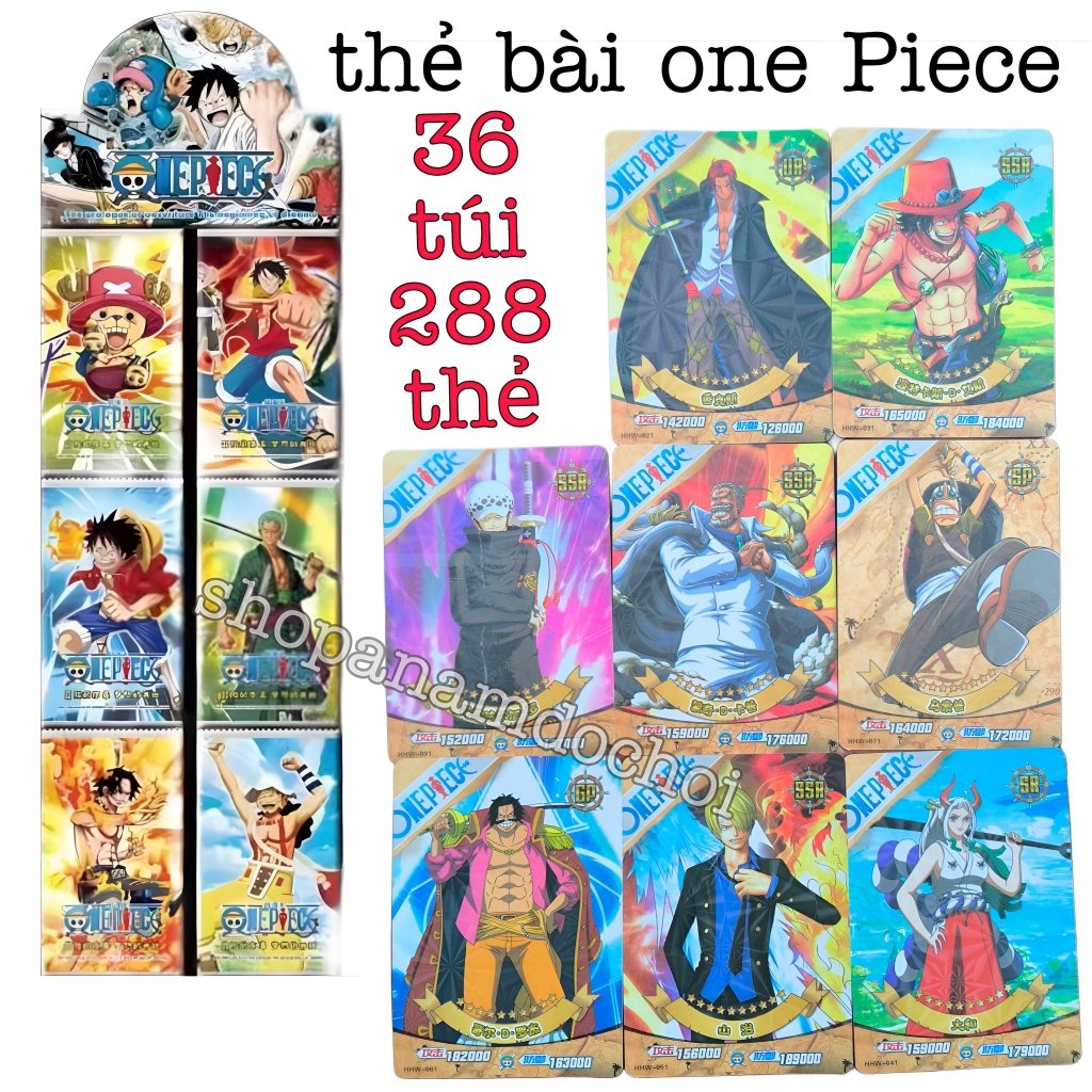 Dây 36 pack thẻ bài one Piece, thẻ hải tặc , có thẻ vip | Shopee Việt Nam